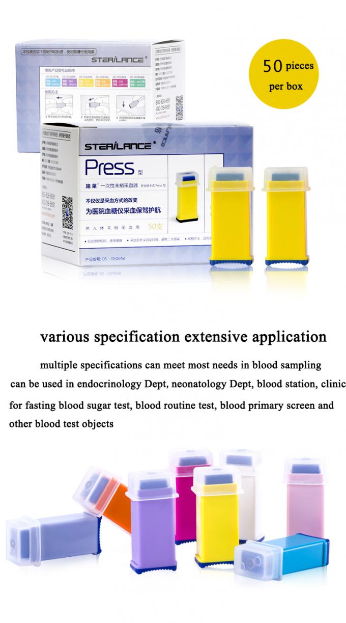 Pressure Activated Safety Lancet Disposable Medical Blood Sampling ...
