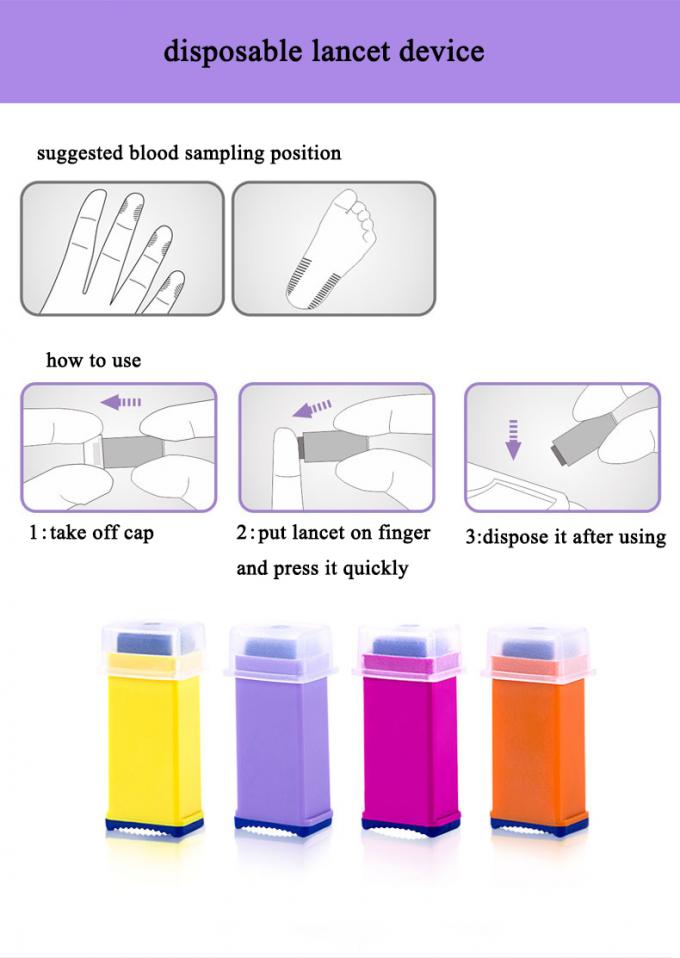 Pressure Activated Safety Lancet Disposable Medical Blood Sampling ...