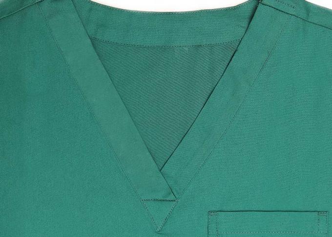Polyester Cotton Reusable Scrub Suits Nurse Uniforms Gown Hospital Cloth