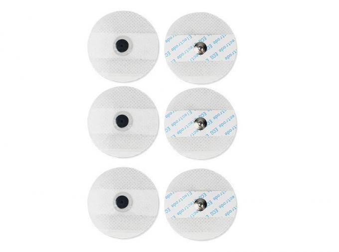 Disposable Round Ecg Electrodes Lead Wire AgCI Sensor White Foam ...