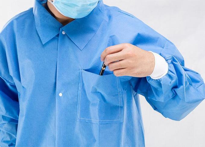 SMS Disposable Lab Coat With Pants Hospital Visitor Gown