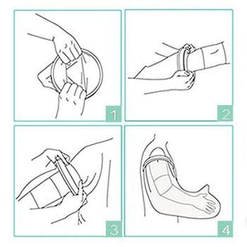 Durable Plaster Arm Leg Foot Protector Reusable Water Proof Wound Cover ...