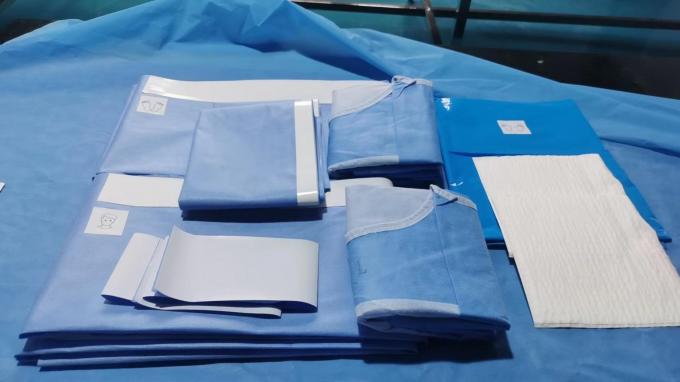 45gSMS Sterile Disposable Universal Surgical Drapes Kits 80 * 145cm