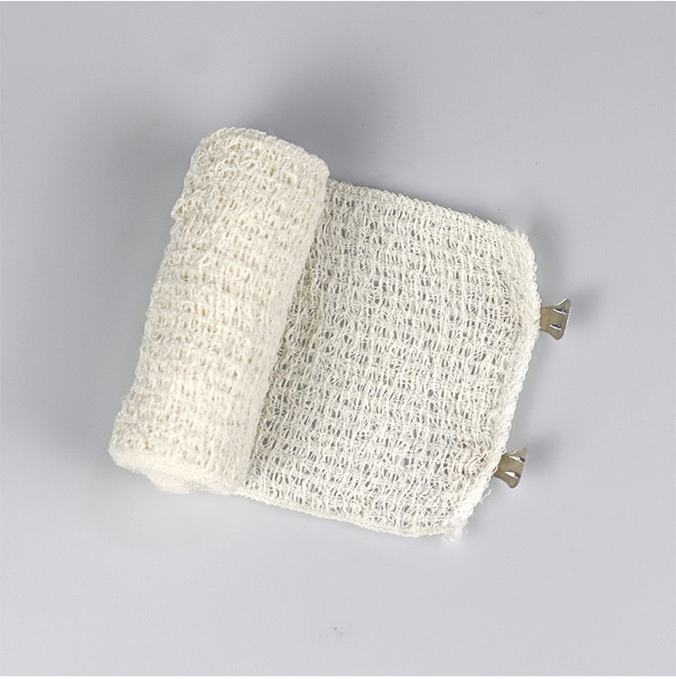 Medical Elastic Crepe Bandage Roll Non Sterile 80% Cotton Blue/Red Thread