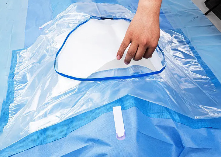 Fabric Nonwoven Surgical Sterile Drapes 20 X 20 Inch In Blue Color For ...