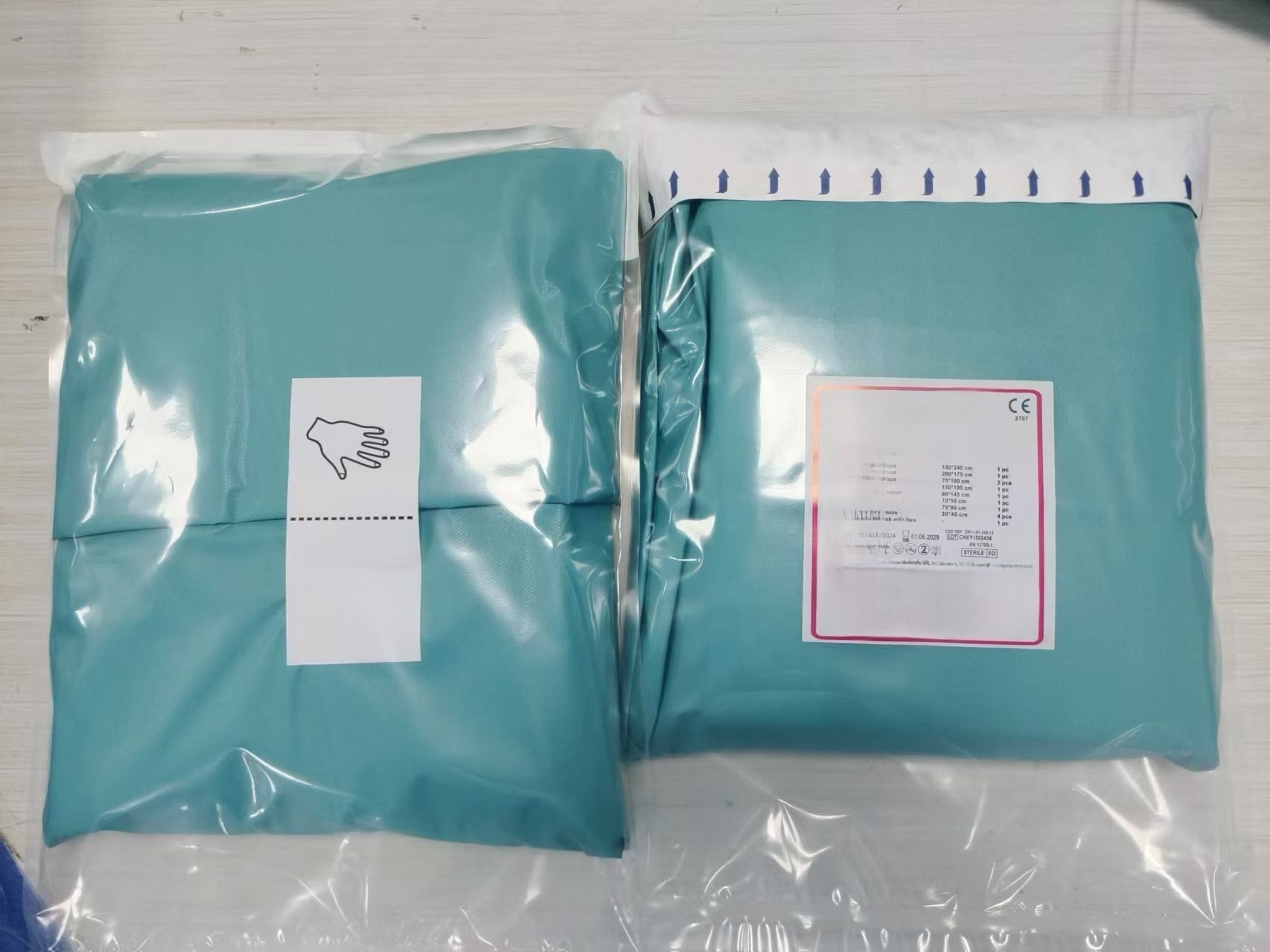Green Viscose Lamination Non-woven Basic Customize Surgical Pack for ...