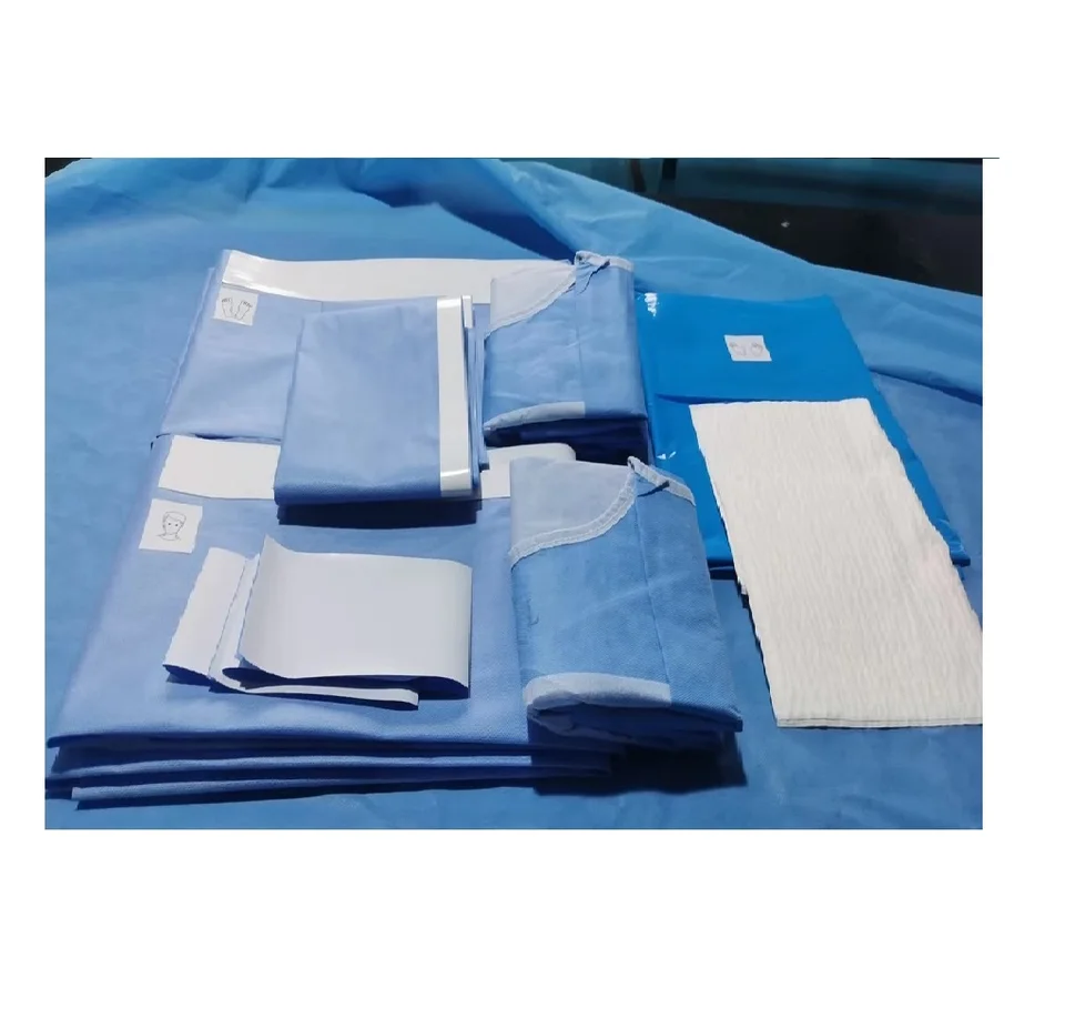 Non Woven Blue Sterile Surgical Packs / Angiography Pack With Steam ...
