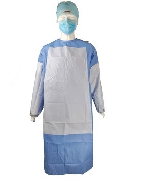 Surgeon Disposable Surgical Gown , Lab Blue Plastic Isolation Gowns PP ...