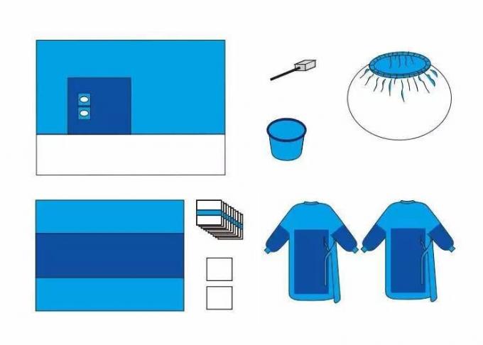 Sterilized Surgical Drape Angiography Pack Medical Angio Kit