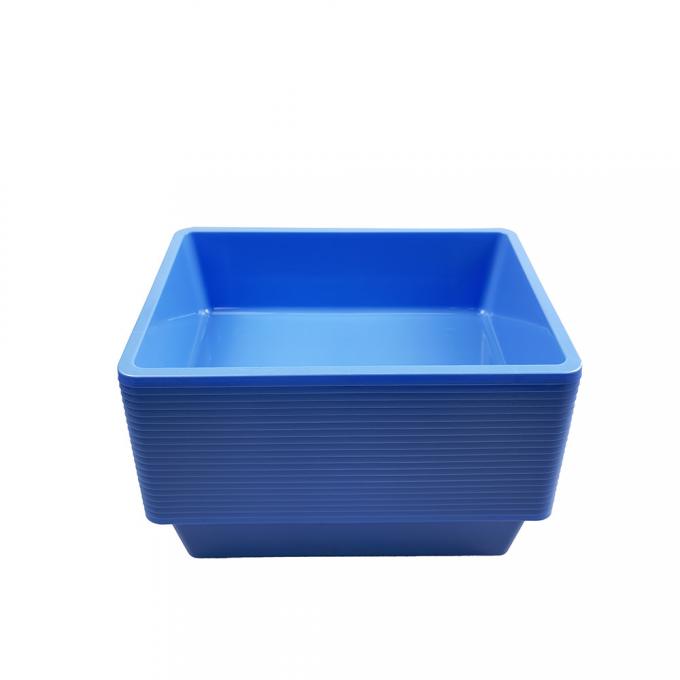 Hospital Surgical Medical Blue Plastic Square Tray EO Gas Sterile
